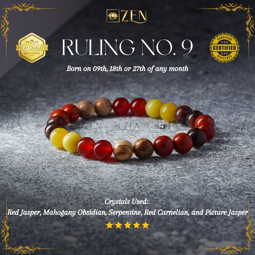 Ruling Number 9 Bracelet | The Zen Crystals