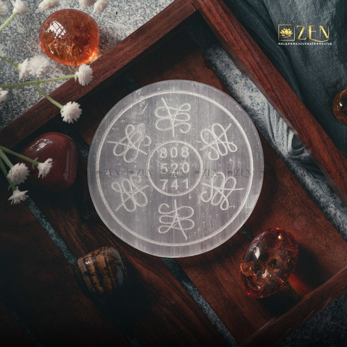 Selenite Plate - Angel Number To Attract Money | The Zen Crystals | The ...