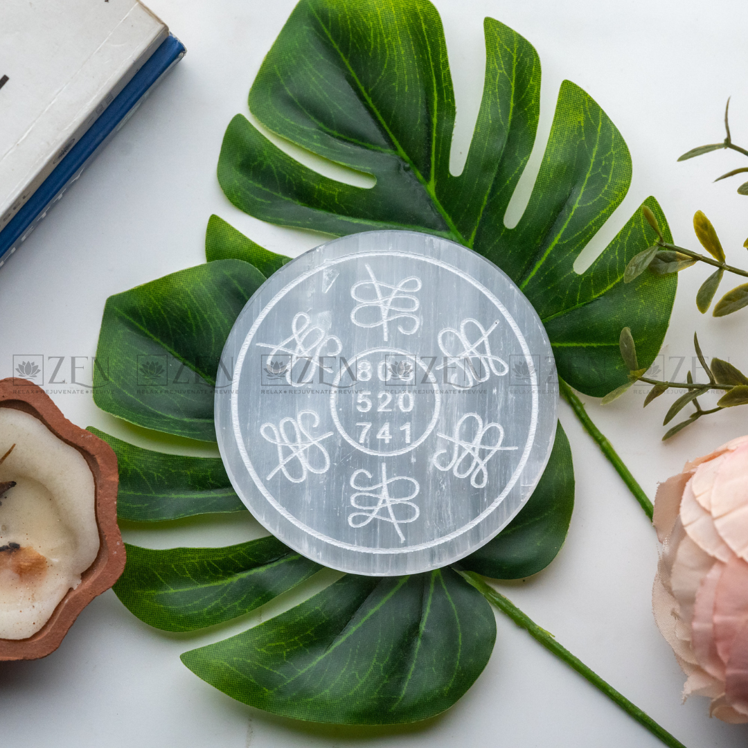 Selenite Plate - Angel Number To Attract Money | The Zen Crystals | The ...