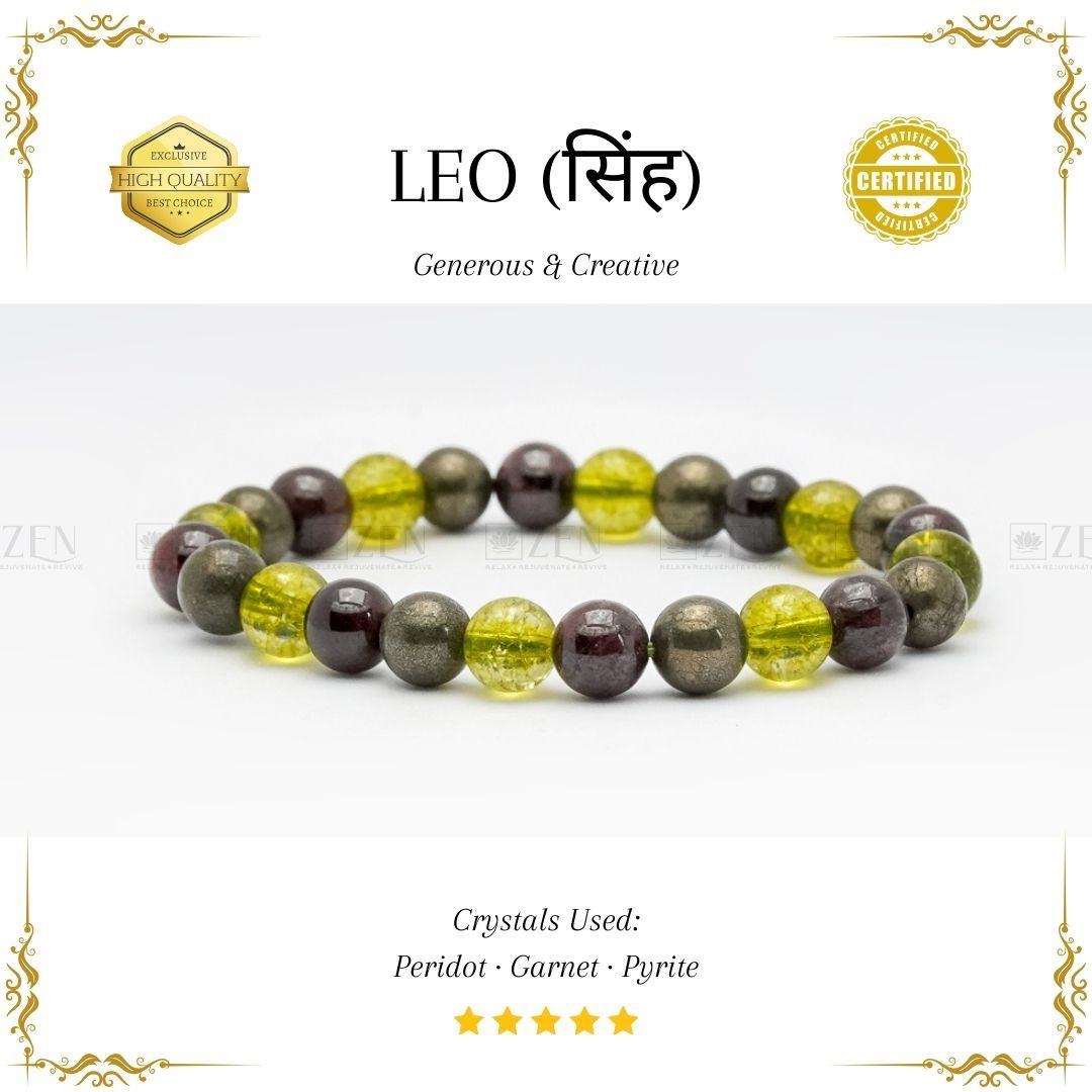 Buy Leo Zodiac Bracelet (सिंह राशि) | The Zen Crystals | The Zen Crystals