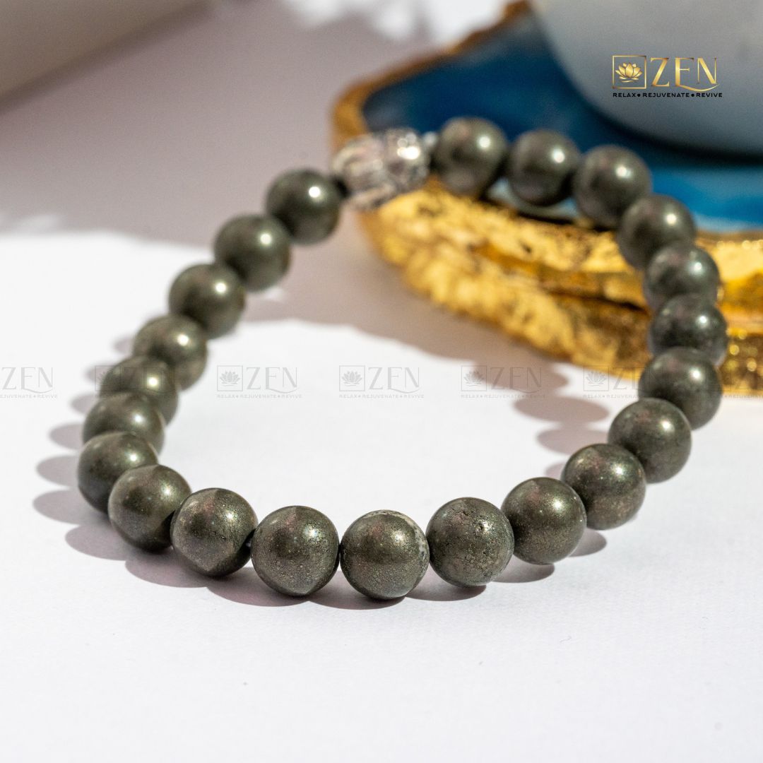 Pyrite Bracelet: Natural Healing Crystal Stone for Wealth and ...